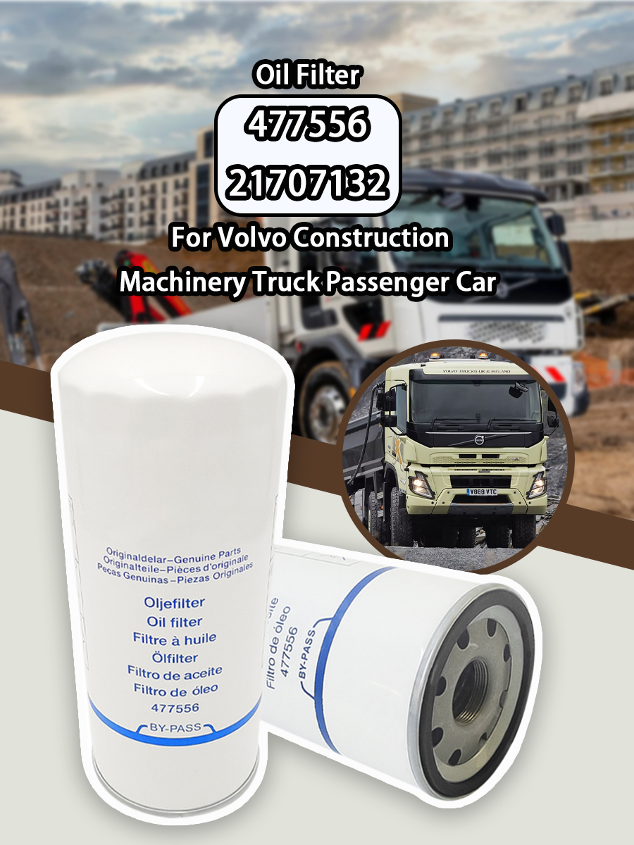 Oil Filter 477556 21707132 For Volvo Construction Machinery Truck ...